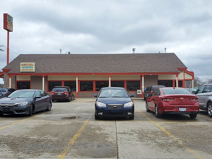 The unassuming exterior of Mama's Porch and Grill stands like a breakfast beacon in Batavia, promising comfort food that'll make your taste buds do a happy dance.