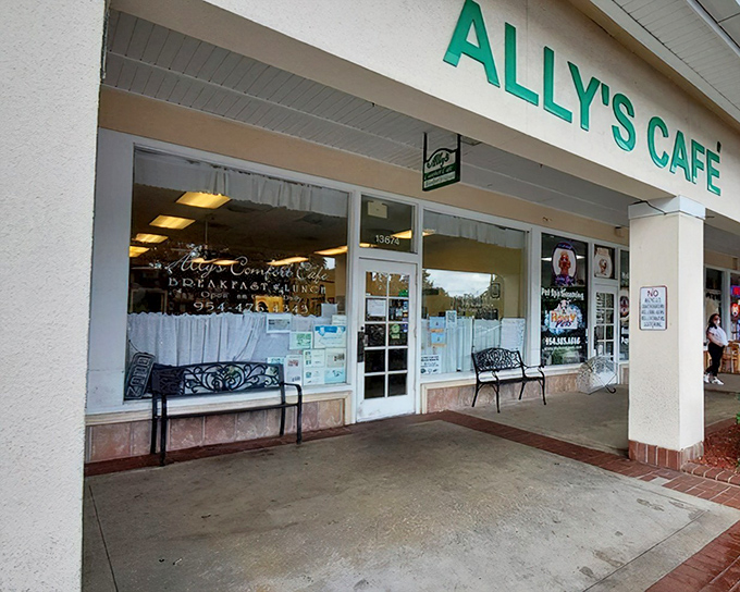 The storefront that launched a thousand breakfast dreams &ndash; Ally's Cafe stands ready for another day of culinary comfort.