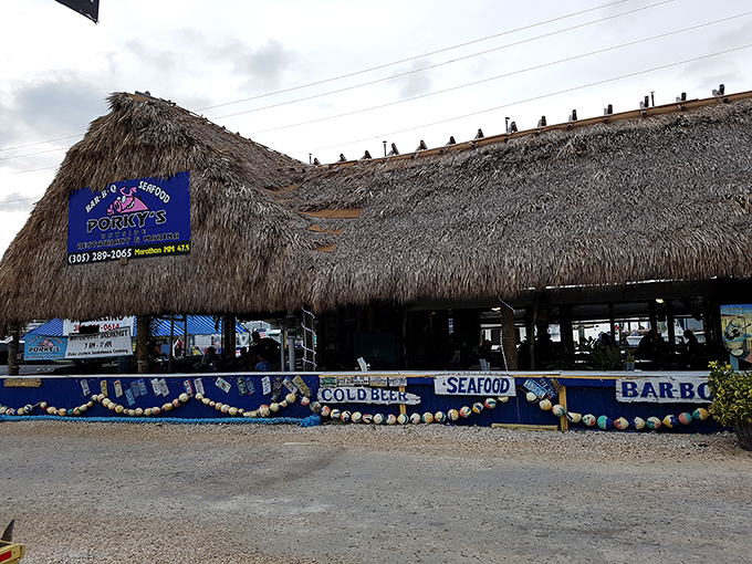 That thatched roof isn't just for show&mdash;it's survived more hurricanes than I've had hot meals. Pure Florida Keys authenticity at its finest.