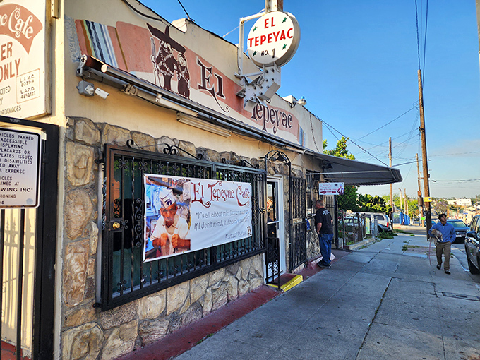 The unassuming exterior of El Tepeyac Cafe hides culinary treasures that have drawn pilgrims to Boyle Heights for generations. Some legends don't need neon signs.