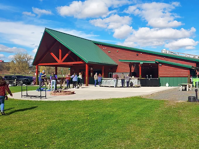 "YOU FOUND US" isn't just a sign&mdash;it's a promise of the culinary treasure hunt that awaits inside this rustic log cabin retreat.
