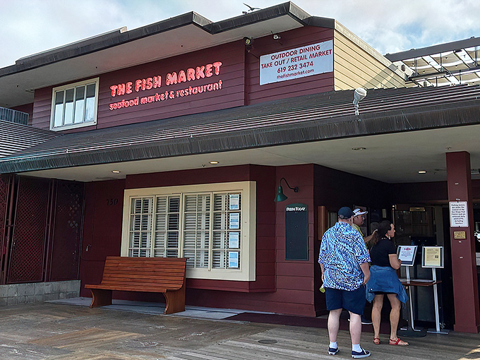 The red facade of The Fish Market promises no gimmicks, just seafood nirvana &ndash; exactly as it should be in a serious seafood town like San Diego.