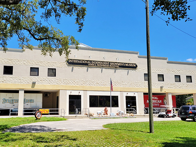 The unassuming exterior hides a treasure trove of carnival magic waiting to transport you back in time.