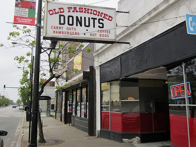 The vintage sign says it all &ndash; donuts, carry-outs, hamburgers, hot dogs. In Chicago's Roseland neighborhood, this isn't just breakfast; it's an institution.