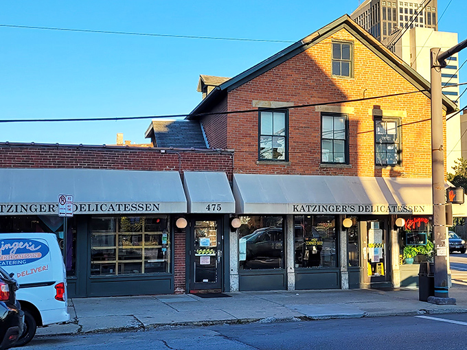 The brick exterior of Katzinger's beckons like an old friend, promising delicious reunions between bread and meat inside this Columbus landmark.