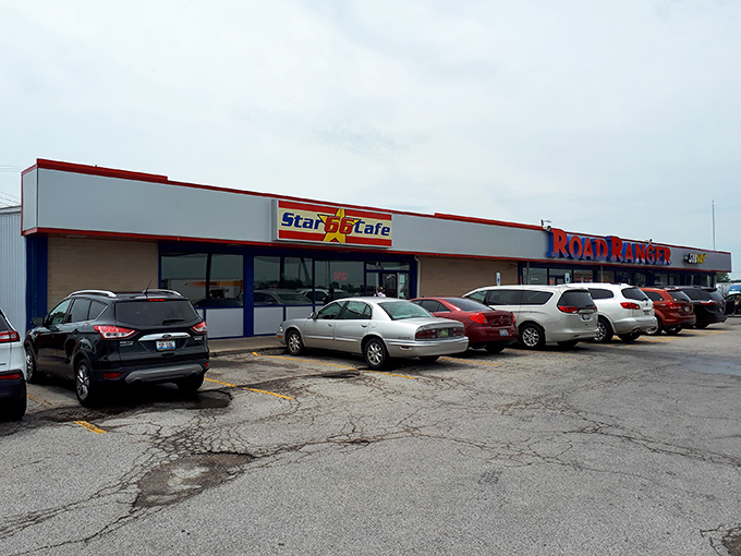 The unassuming exterior of Star 66 Cafe hides culinary treasures within. Like finding a winning lottery ticket in your winter coat pocket.