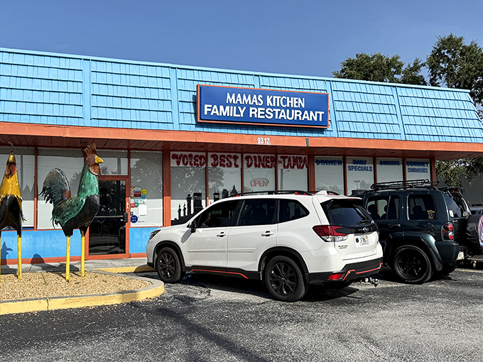 The bright blue exterior with its giant rooster sentries isn't subtle, but neither is the deliciousness waiting inside this Tampa treasure