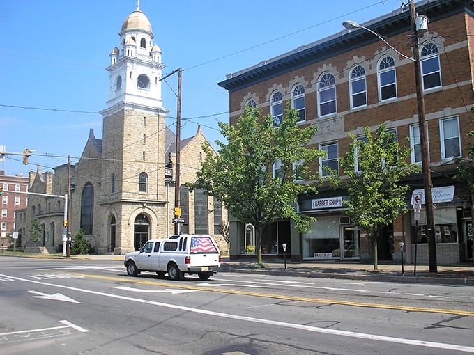 Market Street stretches before you like a small-town time capsule, where brick buildings tell stories and traffic lights are more suggestion than necessity.