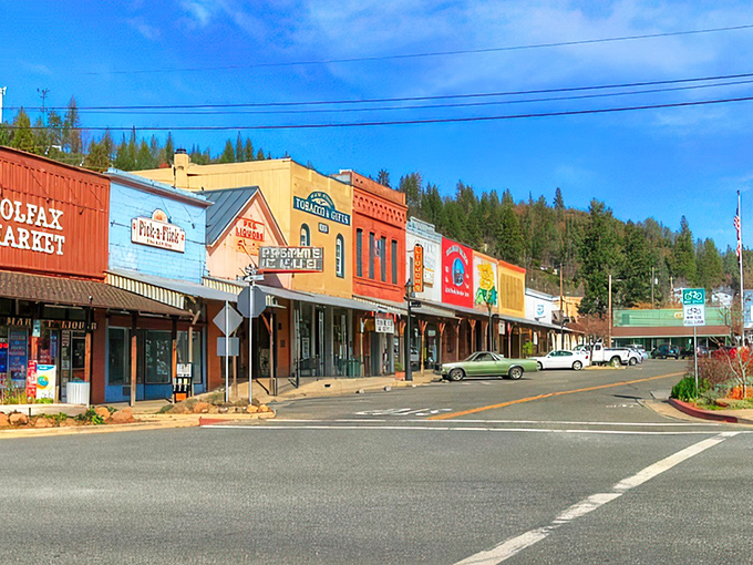 Downtown Colfax looks like a movie set where Americana meets the Gold Rush, complete with colorful storefronts that whisper tales of yesteryear.