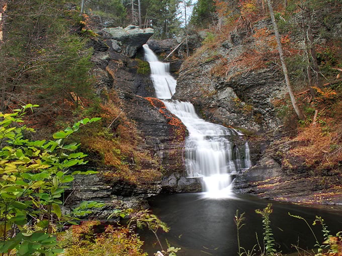 Nature's three-tiered masterpiece puts on a show that makes Niagara Falls look like it's trying too hard. Pennsylvania's tallest waterfall doesn't need a passport.