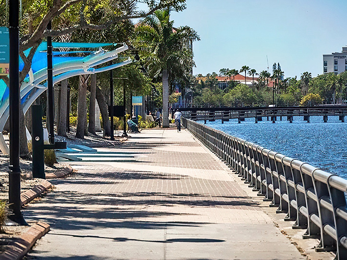 Bradenton's Riverwalk offers that rare Florida trifecta: stunning water views, shaded benches, and enough personal space to avoid hearing strangers' phone conversations.