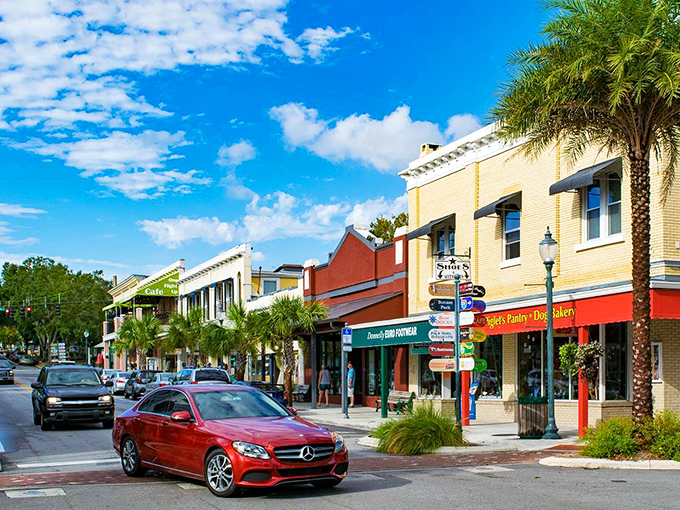 Downtown Mount Dora's charming main street feels like stepping into a Hallmark movie set, minus the predictable plot twists.