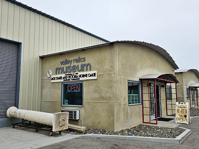 The unassuming exterior of Valley Relics Museum proves once again that California's greatest treasures often hide in plain sight, like culinary gems in strip malls.
