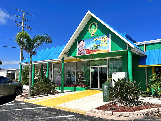 The emerald-green building with its yellow brick path isn't subtle about its theme&mdash;like wearing a "Ask me about my Oz obsession" t-shirt to the grocery store. 
