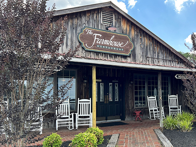 The weathered wooden exterior and white rocking chairs aren't just charming &ndash; they're the first clue you've found a true Virginia treasure.
