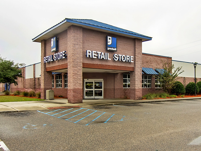 The unassuming exterior of Palmetto Goodwill belies the treasure trove within. Like a poker player with a royal flush, it keeps its best cards hidden.