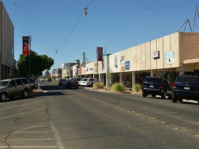 The historic Masonic Temple stands as a testament to El Centro's past, its weathered fa&ccedil;ade telling stories that stretch back generations.