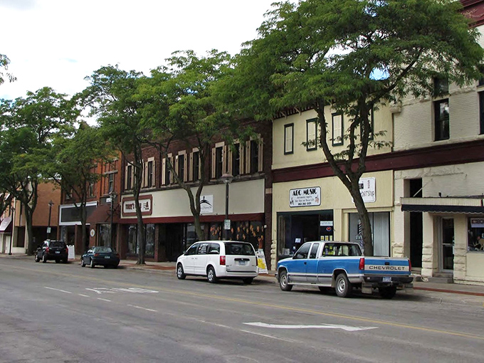 Superior Street showcases Alma's timeless charm with vintage storefronts and planters that don't need Instagram filters to look good.