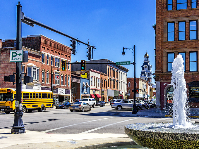 Downtown Van Wert looks like it was plucked straight from a Hallmark movie set, complete with that church steeple keeping watch over Main Street's comings and goings.