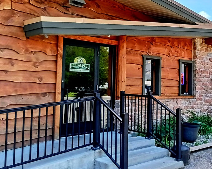The rustic log cabin exterior isn't just Instagram-worthy&mdash;it's the perfect prelude to the culinary treasures waiting inside this northern Michigan gem.