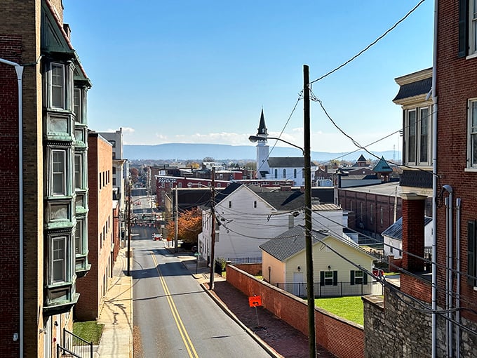 Historic brick facades line downtown Hagerstown, where architectural character meets small-town charm. The kind of Main Street that makes you want to slow down and explore.