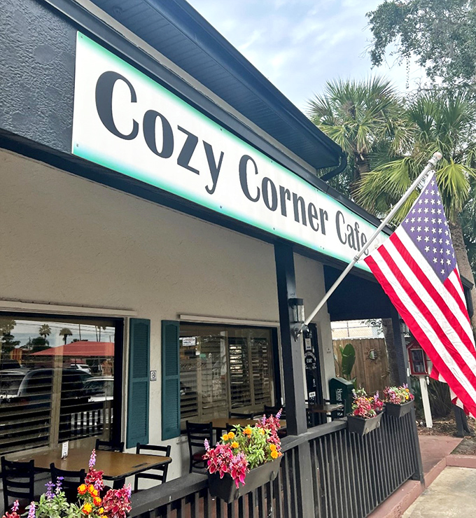 The unassuming yellow exterior of Cozy Corner Cafe promises what every great Florida morning needs: exceptional breakfast without the tourist-trap fanfare.