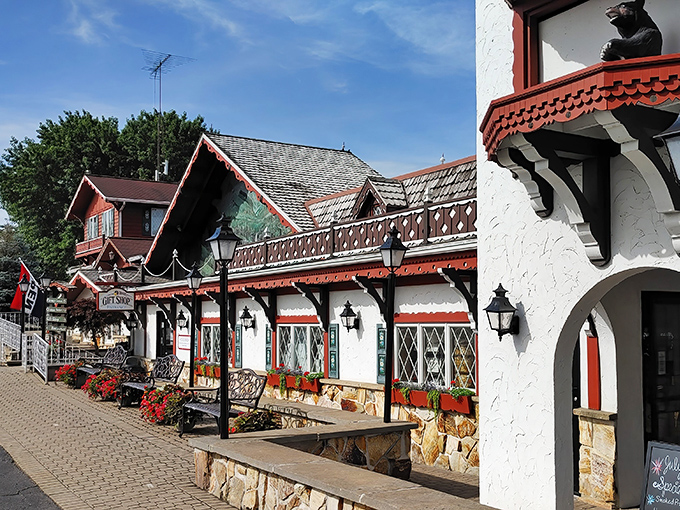 The Swiss chalet aesthetic isn't just for show&mdash;it's a promise that what awaits inside is the real Alpine deal. Ohio's rolling hills create the perfect backdrop.