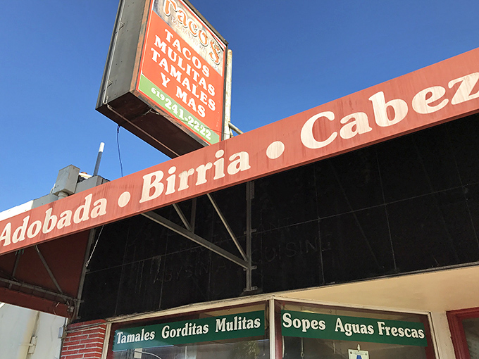The unassuming exterior of Tacos El Panson speaks volumes &ndash; the best Mexican spots often hide behind modest signage and simple storefronts.