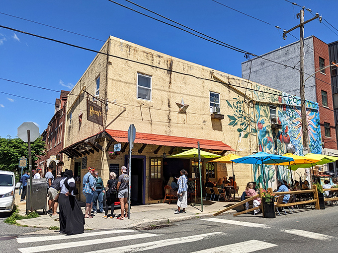 The unassuming exterior of Honey's Sit 'n Eat belies the culinary treasures within. Weekend warriors, prepare to wait in line—it's worth every minute.