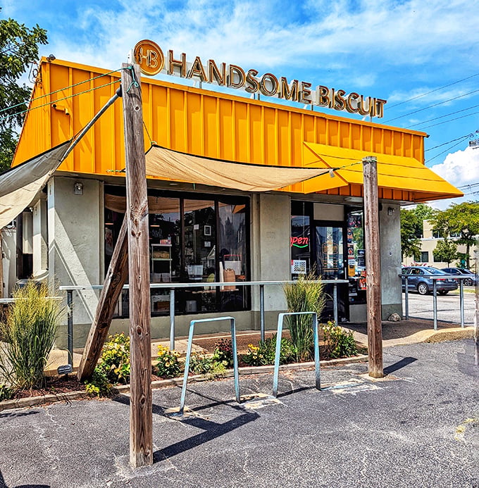 That sunshine-yellow exterior isn't just a building&mdash;it's a breakfast beacon calling to hungry souls across Norfolk. No filter needed on this happy hue.