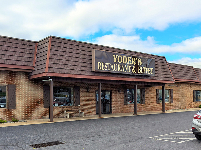 The unassuming brick exterior of Yoder's belies the culinary treasures within. Like finding a $20 bill in an old jacket pocket&mdash;unexpected joy awaits.