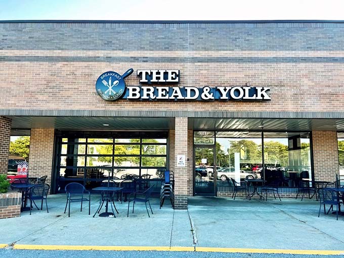 The unassuming brick exterior of The Bread & Yolk belies the breakfast magic happening inside. Like finding a diamond in a strip mall setting.