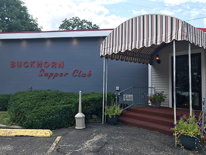 The iconic blue exterior with that classic red "Supper Club" sign isn't trying to be retro&mdash;it's the real deal, standing proudly since before retro was cool.
