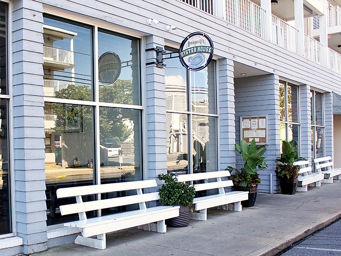 The unassuming exterior of seafood paradise – like finding a pearl in an oyster, this Rehoboth Beach gem hides in plain sight.