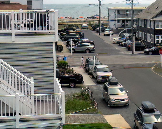 Aerial dreams come true in Bethany Beach, where colorful beach houses form a perfect patchwork leading to golden sands and the endless Atlantic horizon.