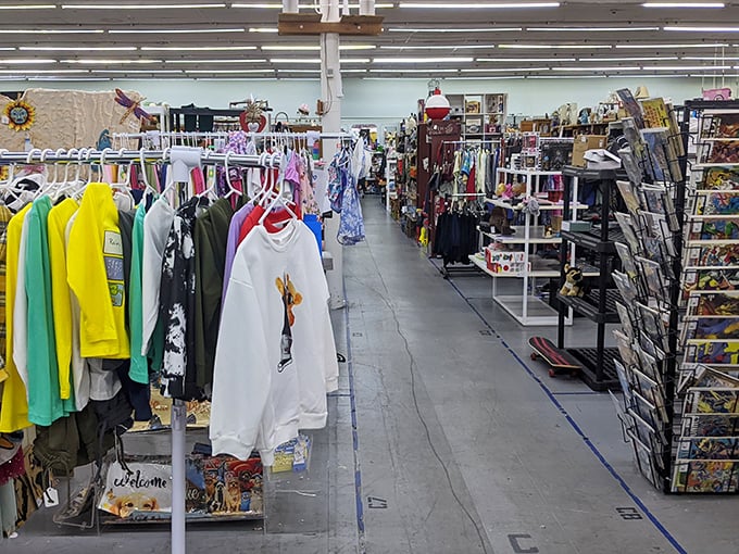 That cheerful yellow and green exterior practically shouts "adventure awaits inside" to every passing treasure hunter.