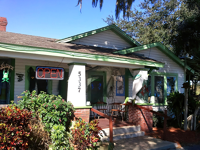 The unassuming white cottage with mint-green trim might fool you, but locals know this humble facade hides seafood treasures that would make Neptune himself jealous.