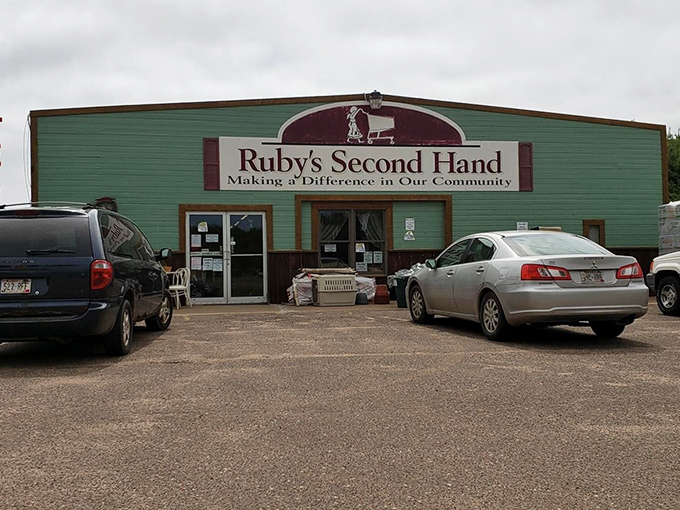 Ruby's Second Hand announces its mission right on the sign &ndash; making a difference in the community one treasure at a time.