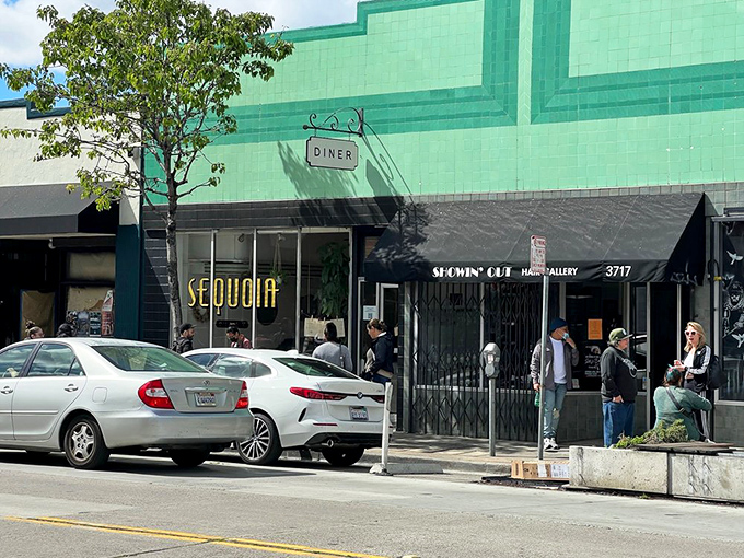 That distinctive mint-green facade might fool you into thinking it's just another storefront, but breakfast magic awaits inside.