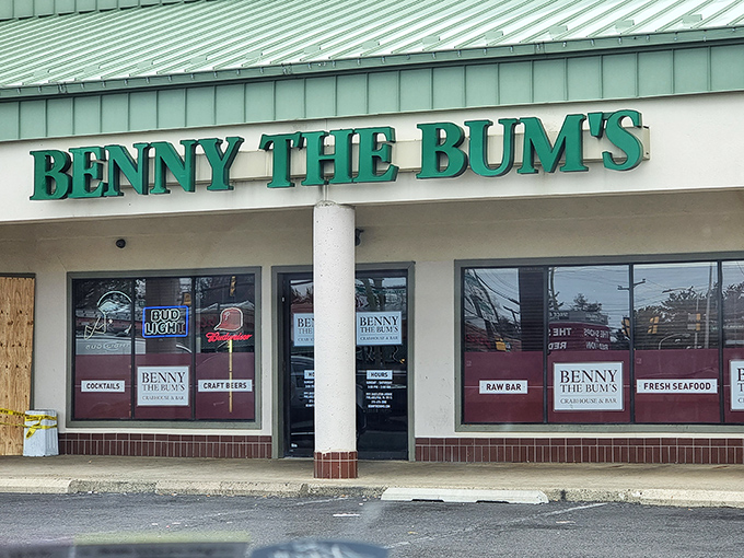 The unassuming green-roofed exterior of Benny The Bum's might not scream "culinary destination," but remember&mdash;the best seafood often hides in the most modest packages.