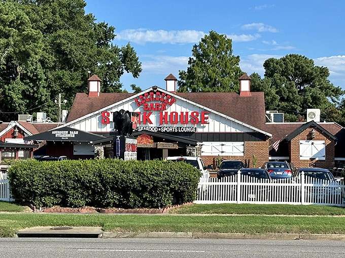 That red "Steak House" sign isn't just advertising&mdash;it's a beacon calling carnivores home to Virginia Beach's prime rib paradise.