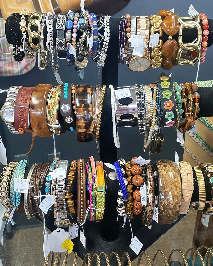 Bracelets upon bracelets&mdash;a wrist-adorning buffet where vintage meets modern, and every piece comes with the bonus of an unknown previous life. 