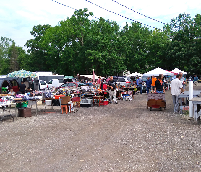 The sprawling landscape of possibility stretches across the grounds. Every table a new opportunity, every vendor a potential story.
