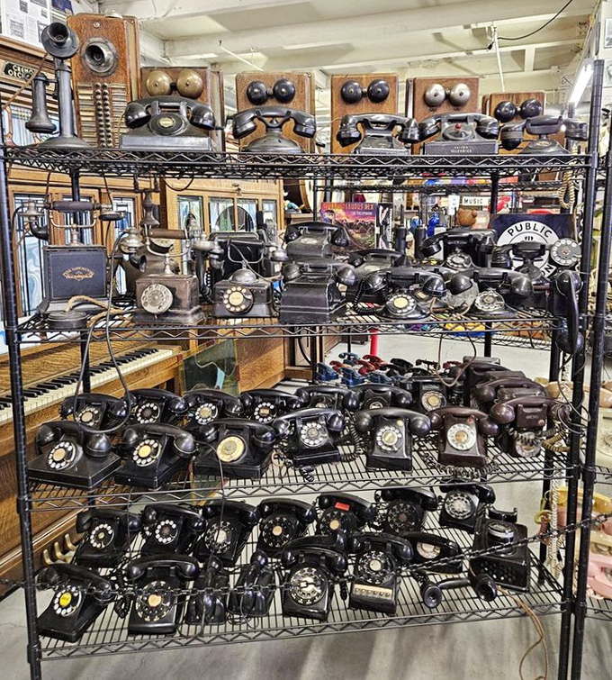 Before smartphones ruled our lives, these beautiful black beasts connected us. Each rotary dial and handset tells a story of conversations long ended.