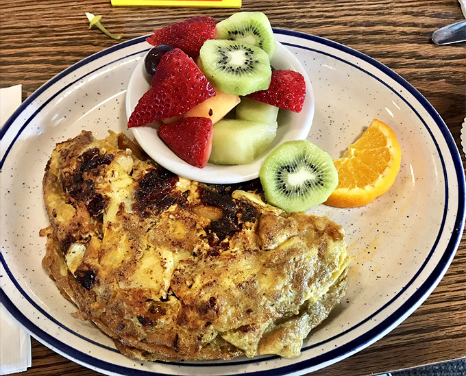 An omelet that whispers "California" with every bite. Fresh ingredients folded into fluffy eggs&mdash;simple math that equals pure satisfaction.