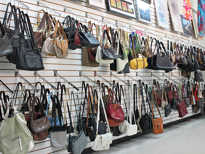 The handbag heaven where designer dreams meet realistic budgets, creating the ultimate "Where did you get that?" conversation starter for fashion-forward shoppers.