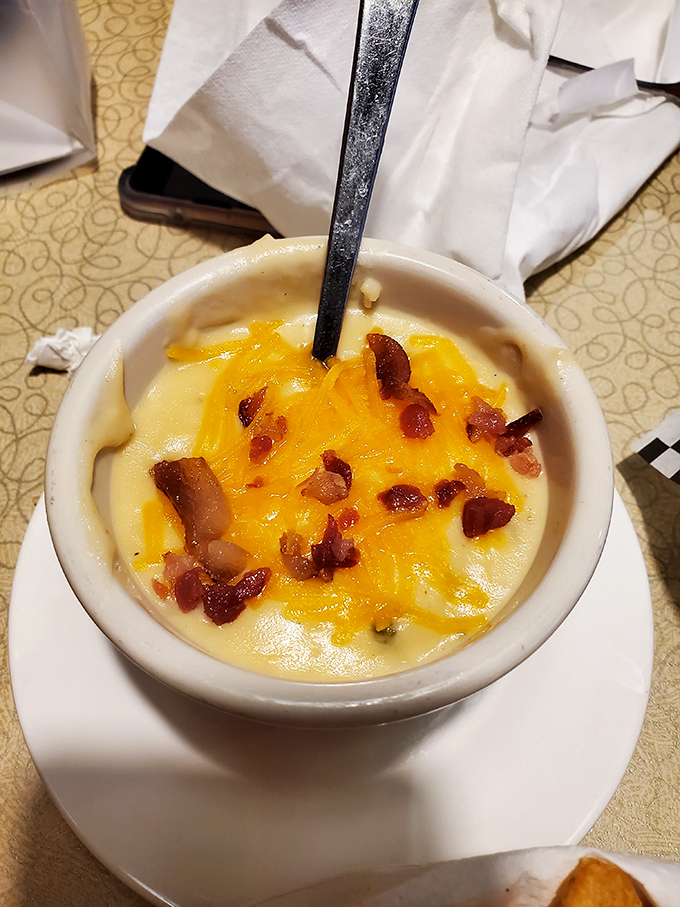 This loaded baked potato with bacon and cheese is what comfort food dreams are made of &ndash; a side dish that refuses to be upstaged by the main attraction.