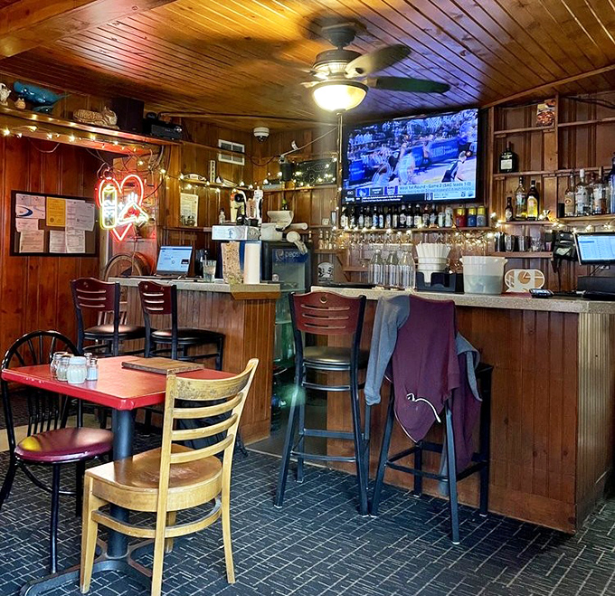 The bar area &ndash; where solo diners become regulars and strangers become friends over cold beers and hot pizza.