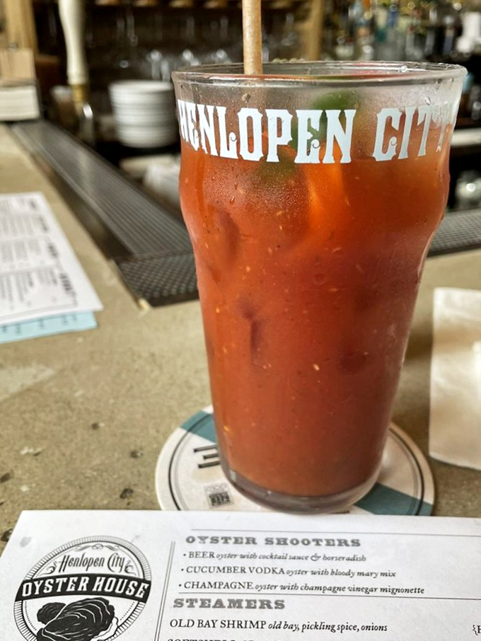 Their Bloody Mary isn't just a drink, it's a liquid appetizer that makes waiting for your meal feel like part of the experience.