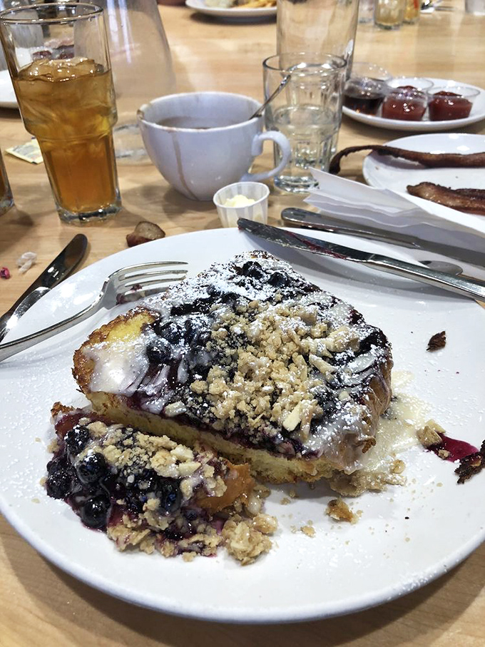 Blueberry Danish French toast that somehow manages to be both elegant and wonderfully indulgent simultaneously.